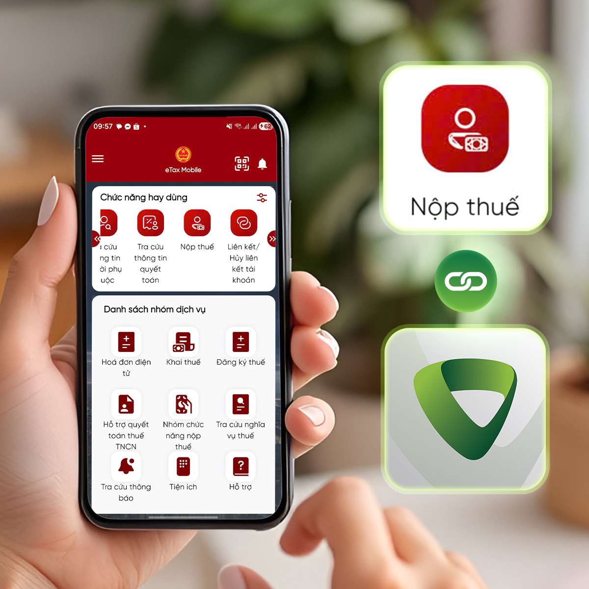 Liên kết tài khoản Vietcombank với eTax Mobile: Nộp thuế trực tuyến, đơn giản và nhanh chóng