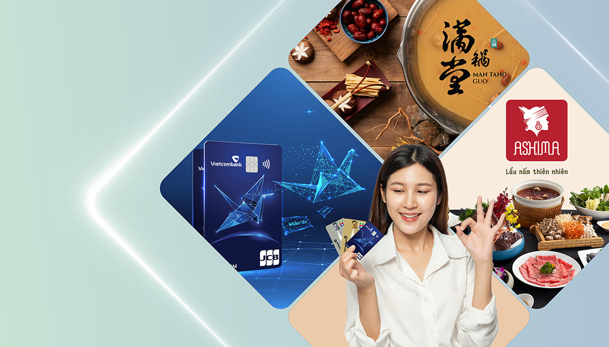 Discount 15% for Vietcombank JCB Card at Ashima and Man Tang Guo