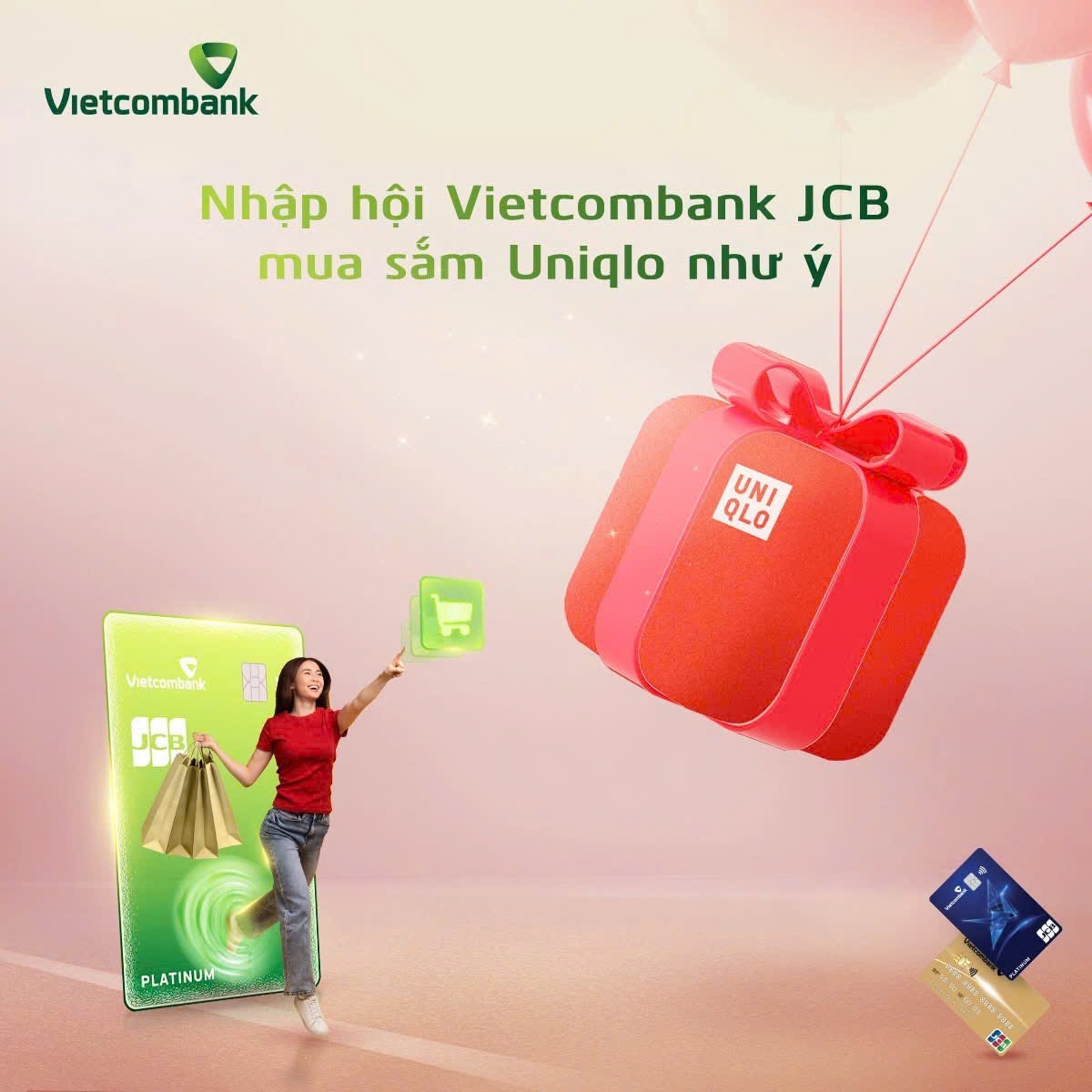 Hoàn tiền 600.000 đồng khi thanh toán thẻ Vietcombank JCB tại Uniqlo