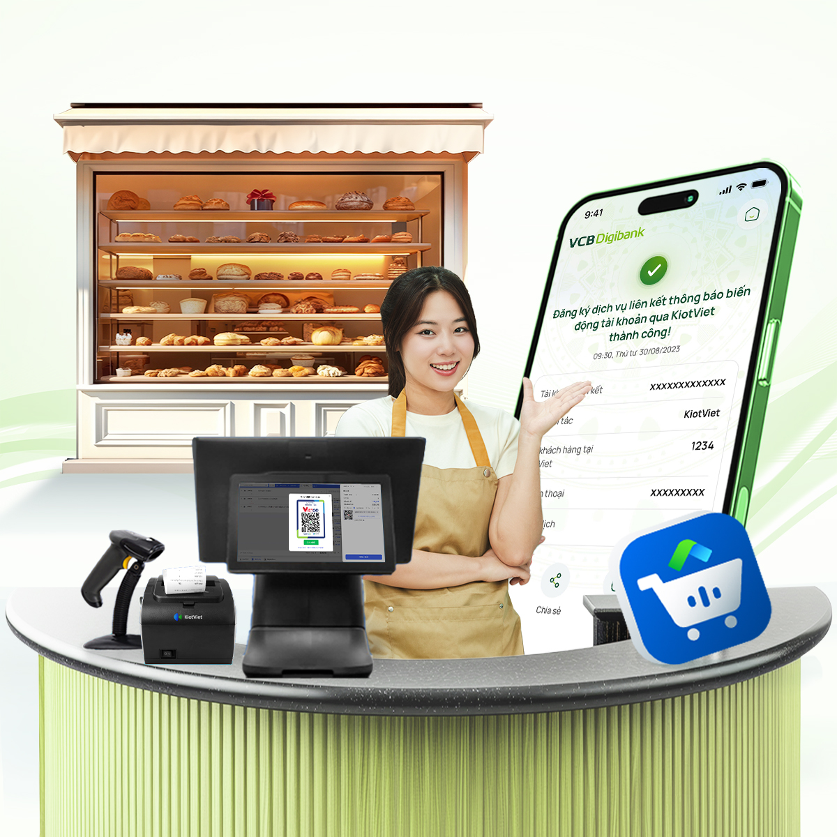 Liên kết Vietcombank với KiotViet ngay – 500.000 VND về tay!