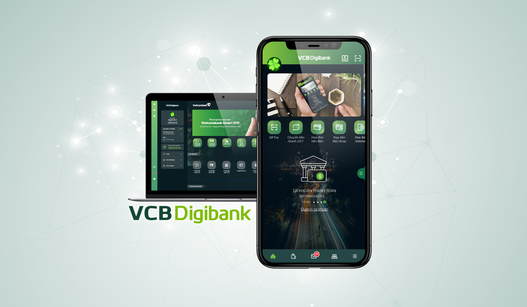 Vietcombank ra mắt dịch vụ Ngân hàng số VCB Digibank